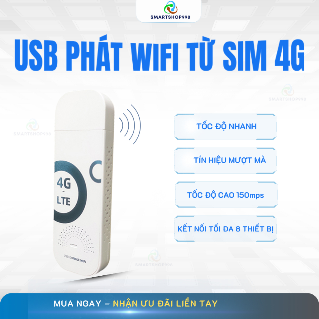 USB Phát Wifi Từ Sim 4G Tốc Độ Cao 150Mps, Dcom 4G Phát Sóng Di Động ...
