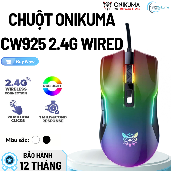Chuột Gaming Có Dây ONIKUMA CW925 RGB – Đèn LED Đa Màu, DPI 12800 ...