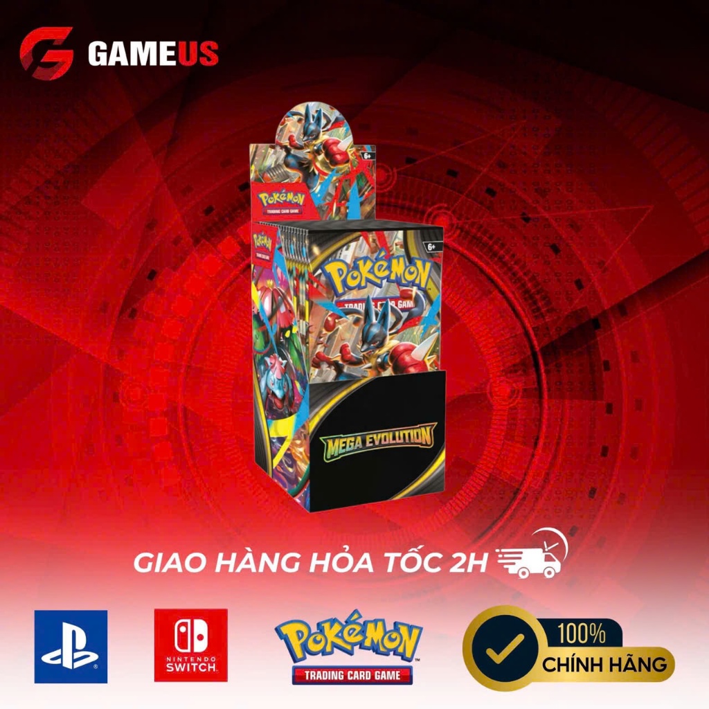 [Chính Hãng] Pokemon TCG : Mega Evolution Half Booster Box 18 Pack ...