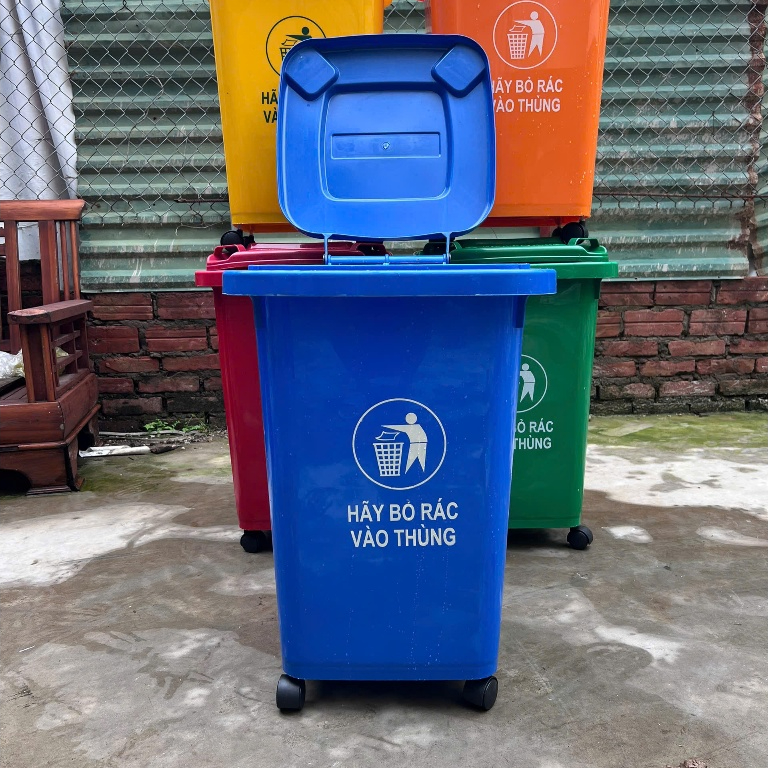 Thùng Rác 60L Nhựa HPDE - 4 bánh xe | Shopee Việt Nam