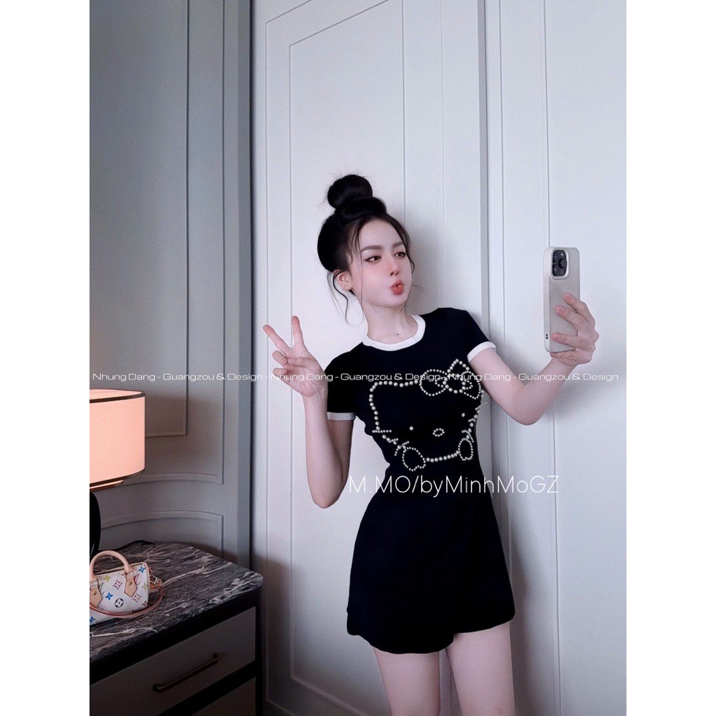 [ BÉMIU.STUDIO ] VÁY BODY ĐÍNH CƯỜM HELLO KITTY | Shopee Việt Nam