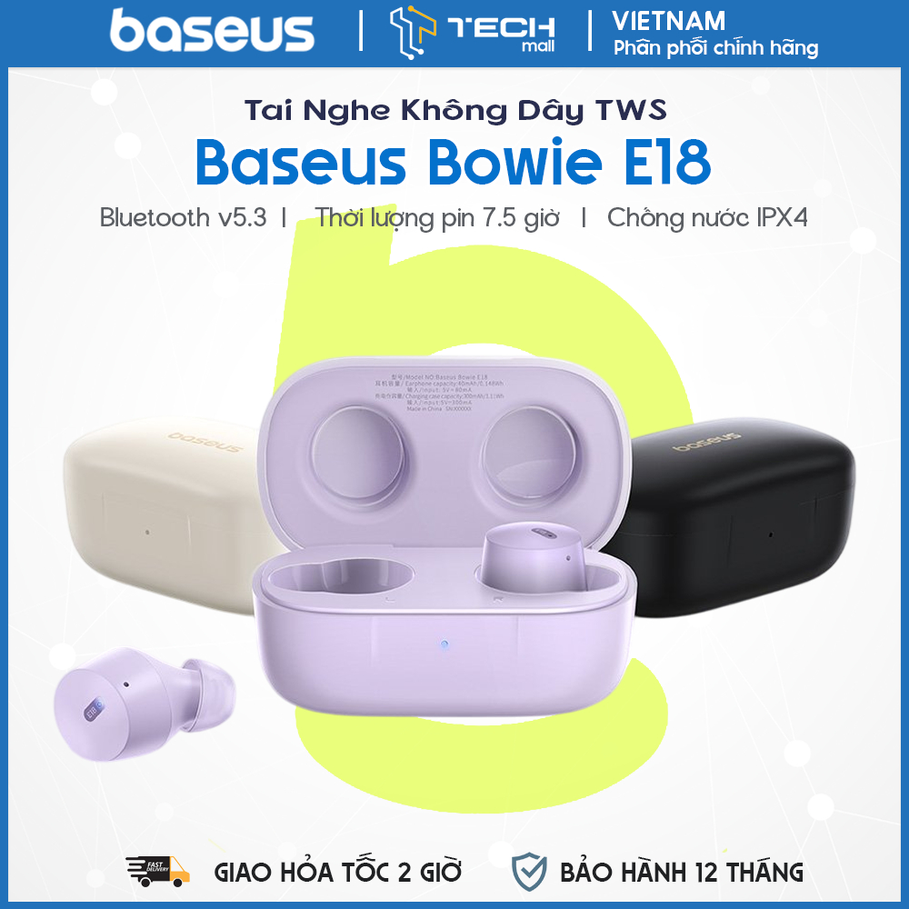 Tai Nghe Không Dây Baseus Bowie E18 True Wireless Earphones | Shopee ...