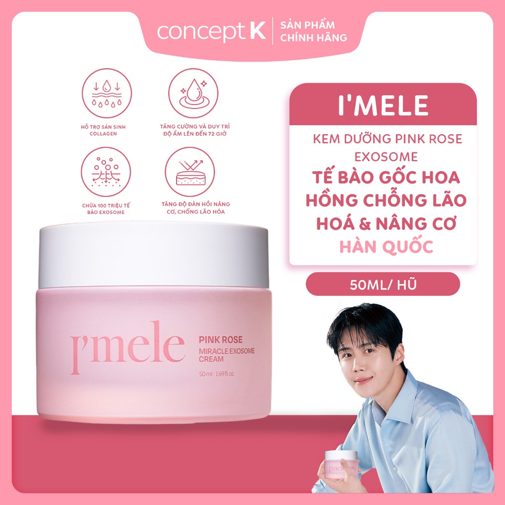 Kem Dưỡng I’mele Pink Rose Exosome Tế Bào Gốc Hoa Hồng Chống Lão Hoá ...