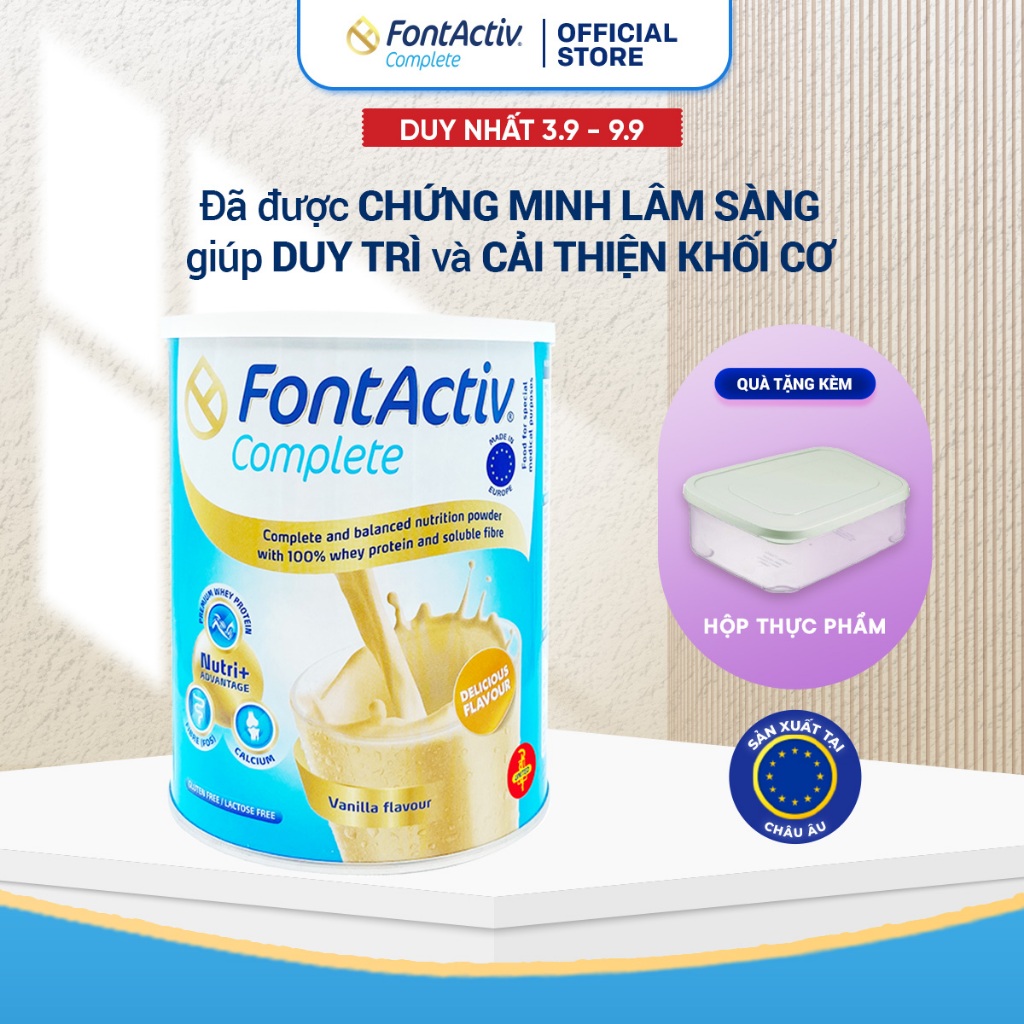 Sữa FontActiv Complete Vanilla Dạng Bột Giúp Bổ Sung Dinh Dưỡng, Bồi Bổ ...