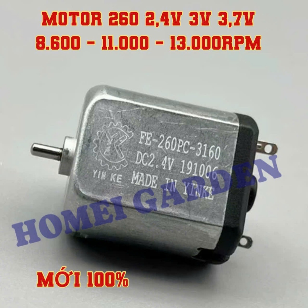 Động Cơ 260 DC 2.4V–3.7V 8600RPM 13000RPM Motor Máy Cạo Râu Chạy Êm Lực ...
