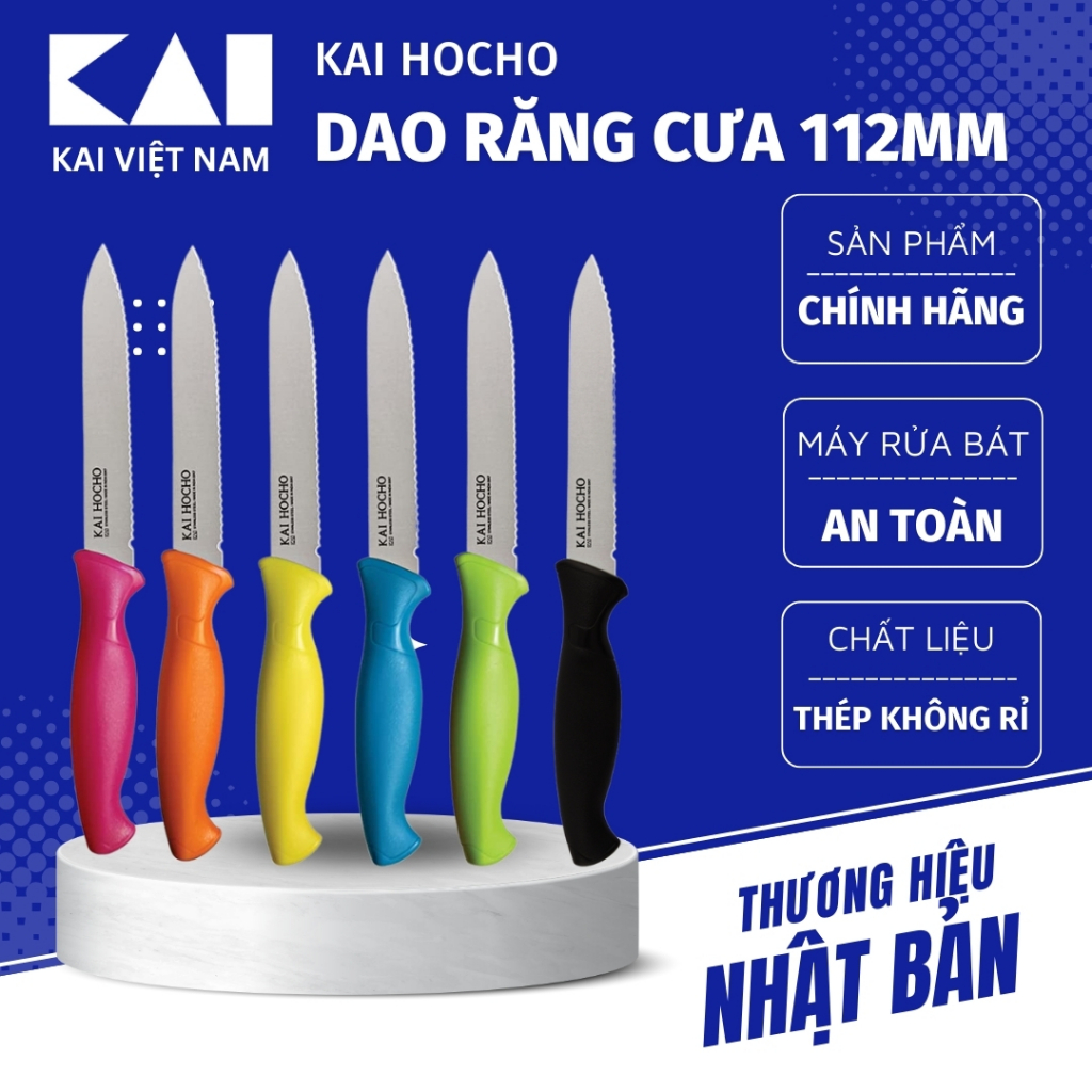Dao gọt hoa quả lưỡi răng cưa 112mm KAI Indian Hocho Vegitable Knife ...