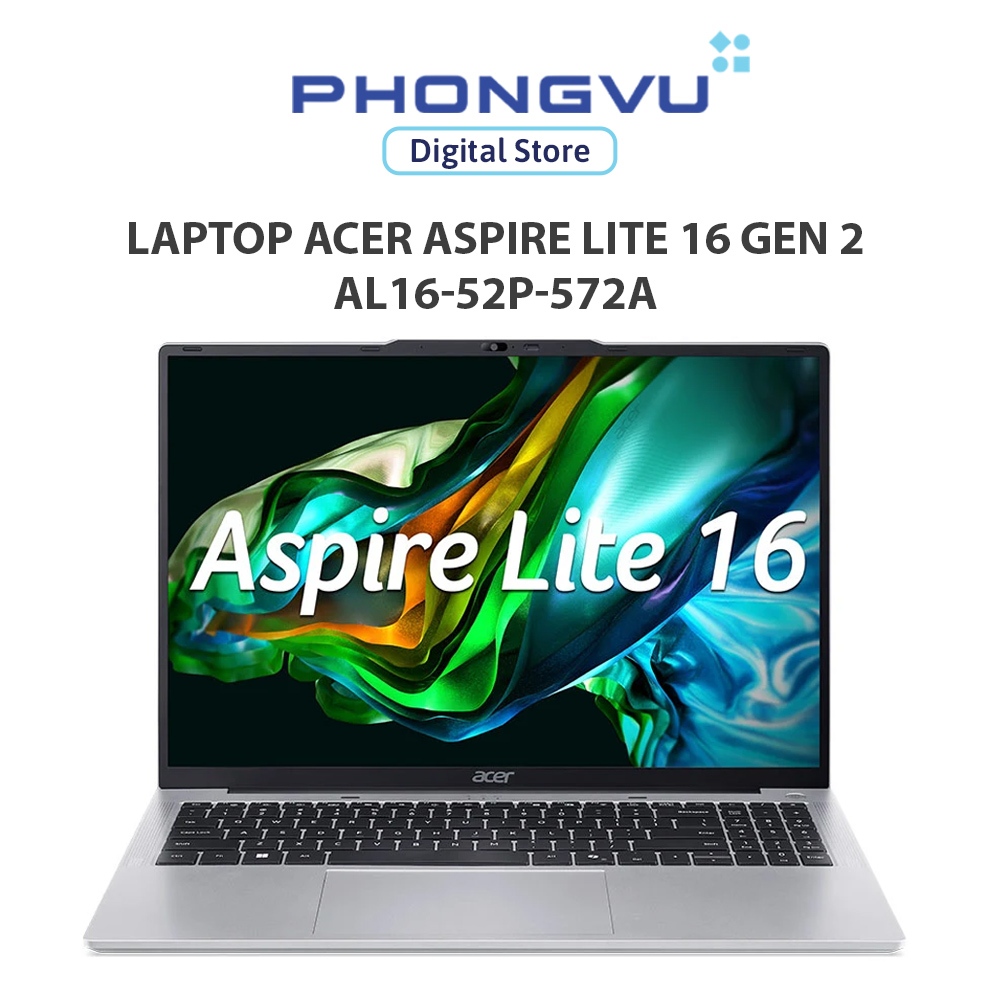 Laptop Acer Aspire Lite 16 Gen 2 AL16-52P-572A (i5-1334U/ Onboard graphics/ 16GB/ 512GB/ Windows ...