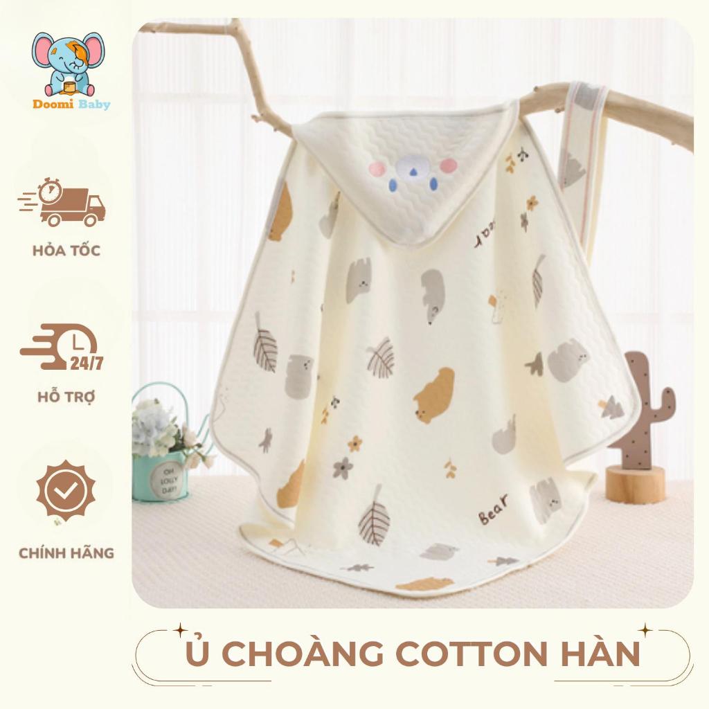 Ủ Hè Dệt Kim 3 Lớp Cho Bé Có Mũ Thoáng Khí 85*85cm Phù Hợp Mùa Hè Doomi ...