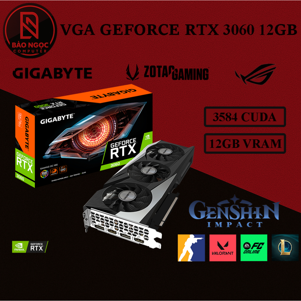 Siêu Rẻ – VGA RTX 3060 12GB |Gaming – Đồ Họa | MSI - ASUS - GIGABYTE ...
