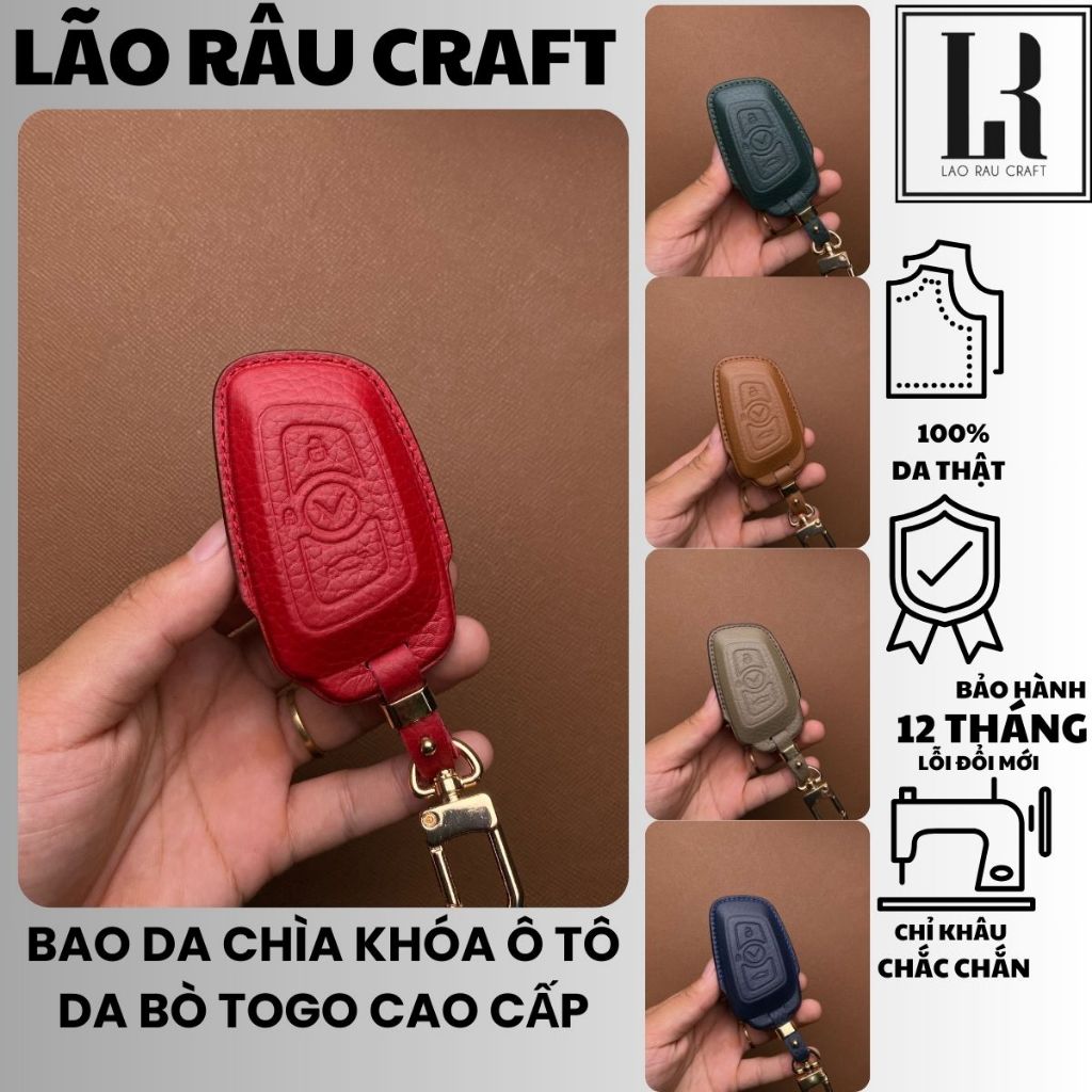 Bao da chìa khoá xe ô tô Vinfast Lux A, Lux SA 2019 -2020 bọc chìa khoá ...