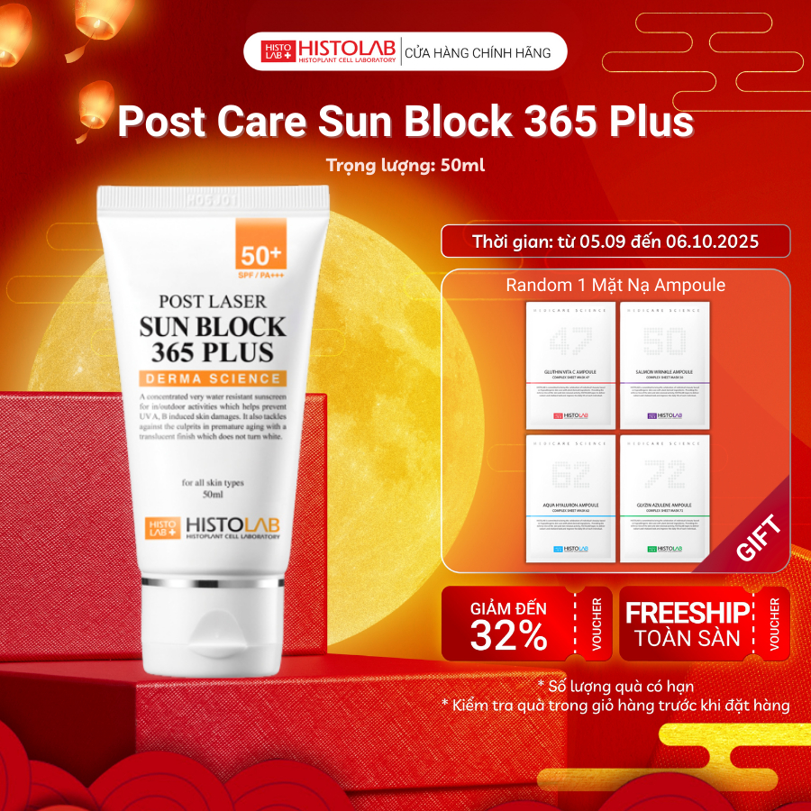 Kem Chống Nắng SPF50+/PA+++ HISTOLAB Post Care Sun Block 365 Plus 50ml | Shopee Việt Nam