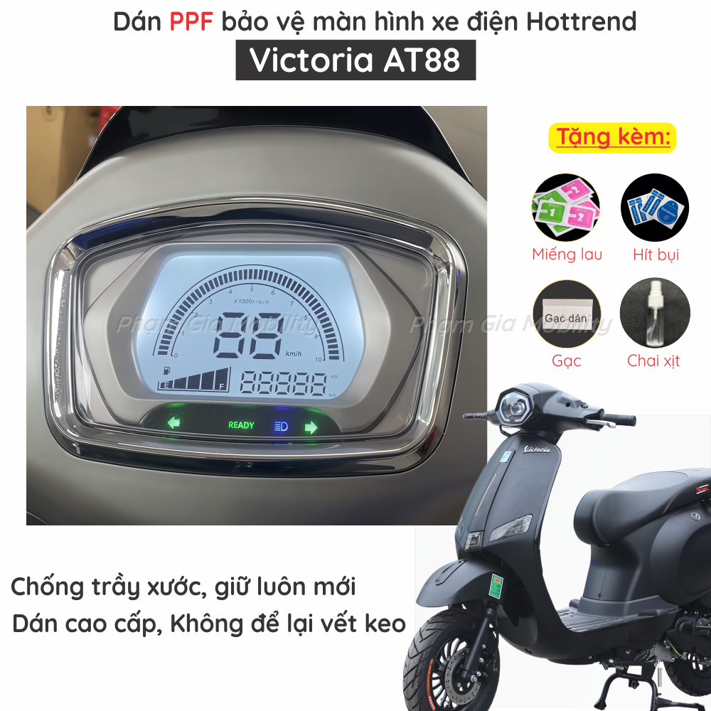 Miếng dán màn hình mặt đồng hồ xe Victoria AT88 VIRAL loại PPF trong ...
