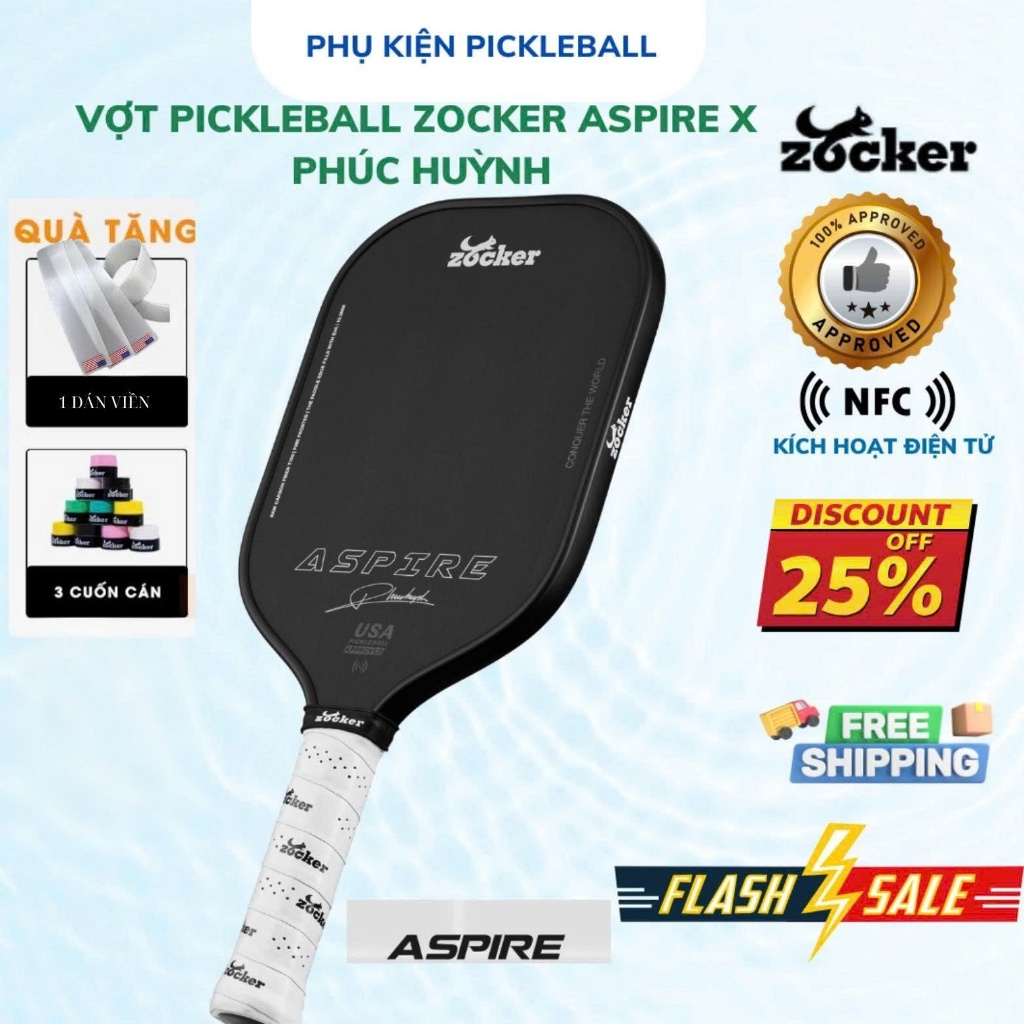 ( Hàng Chính Hãng ) Vợt Pickleball Zocker Aspire – Kết Hợp Hoàn Hảo ...