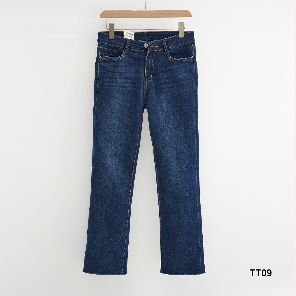 Quần Ống Đứng Loe Nhẹ Jean Nữ Torinto - T09. Lưng Cao Ngang Rốn, Gấu ...