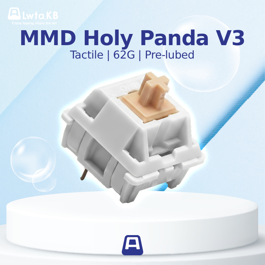 MMD Holy Panda V3 | Switch MMD Panda V3 Tactile | 62G| Pre Lube | 3 Pin ...