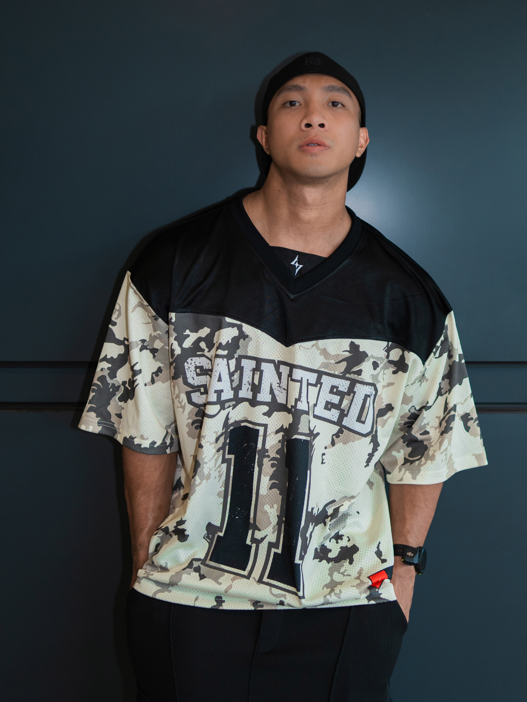 Áo thun Jersey vải lưới form rộng Karmour 11 Bigtee | SAINTED | Shopee Việt Nam