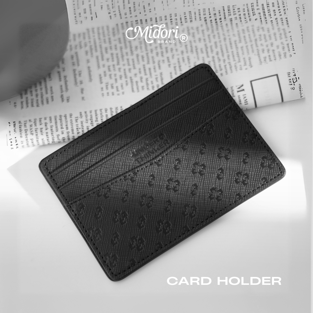 Ví Da PU Đựng Thẻ Monogram Card Holder Nam Nữ Bóp Đựng Tiền Mini Nhiều ...