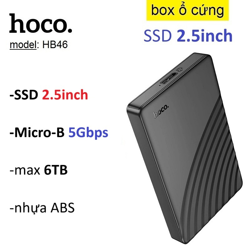 Box ổ cứng ssd SATA III 2.5 inch Hoco HB46 tốc độ 5Gbps -Bảo Hành 6 ...