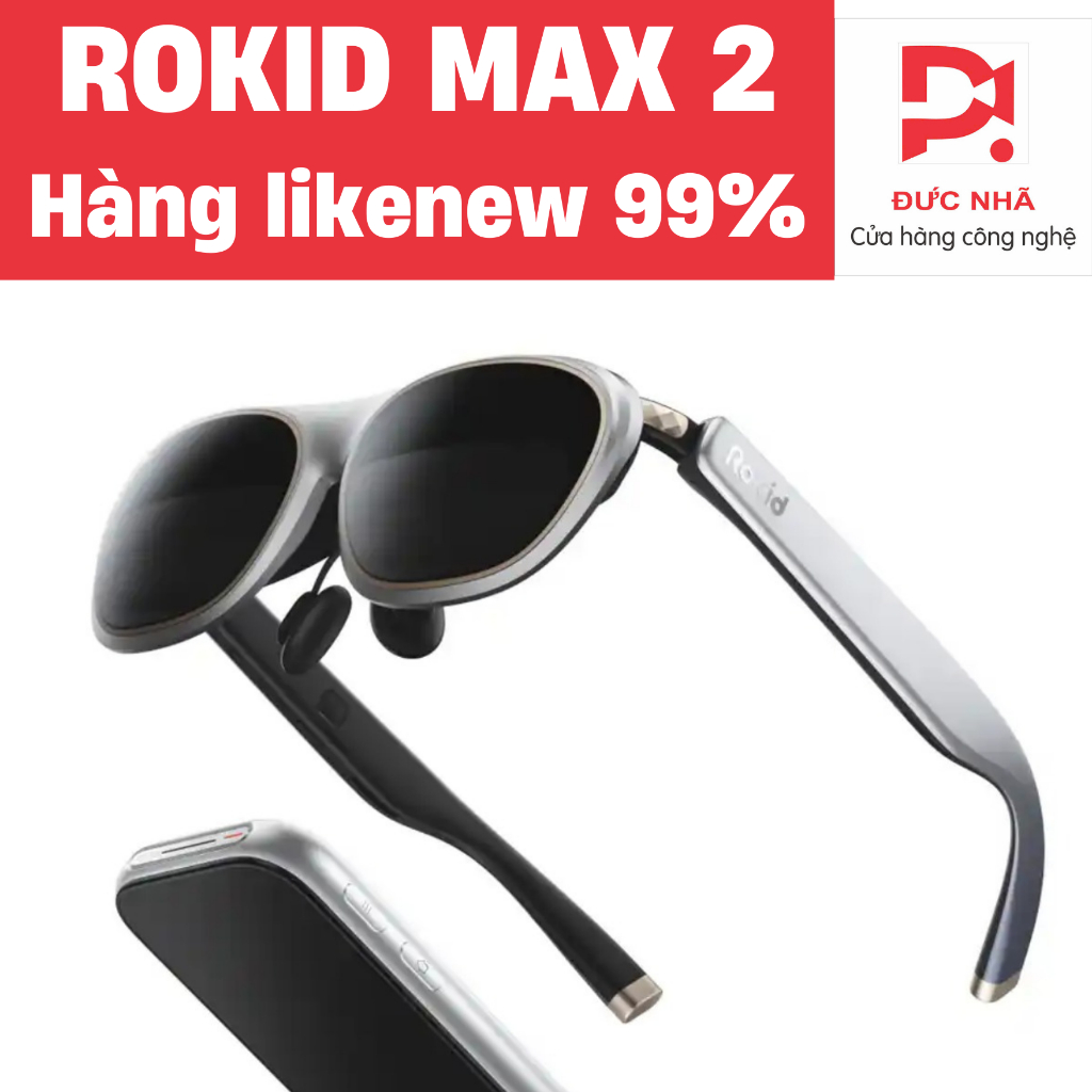Rokid AR Lite (Max 2 + Station 2)– Màn Hình Siêu Rộng 120Hz, 600nits, Nhẹ 75g, Chỉnh Cận 0-6 Độ ...