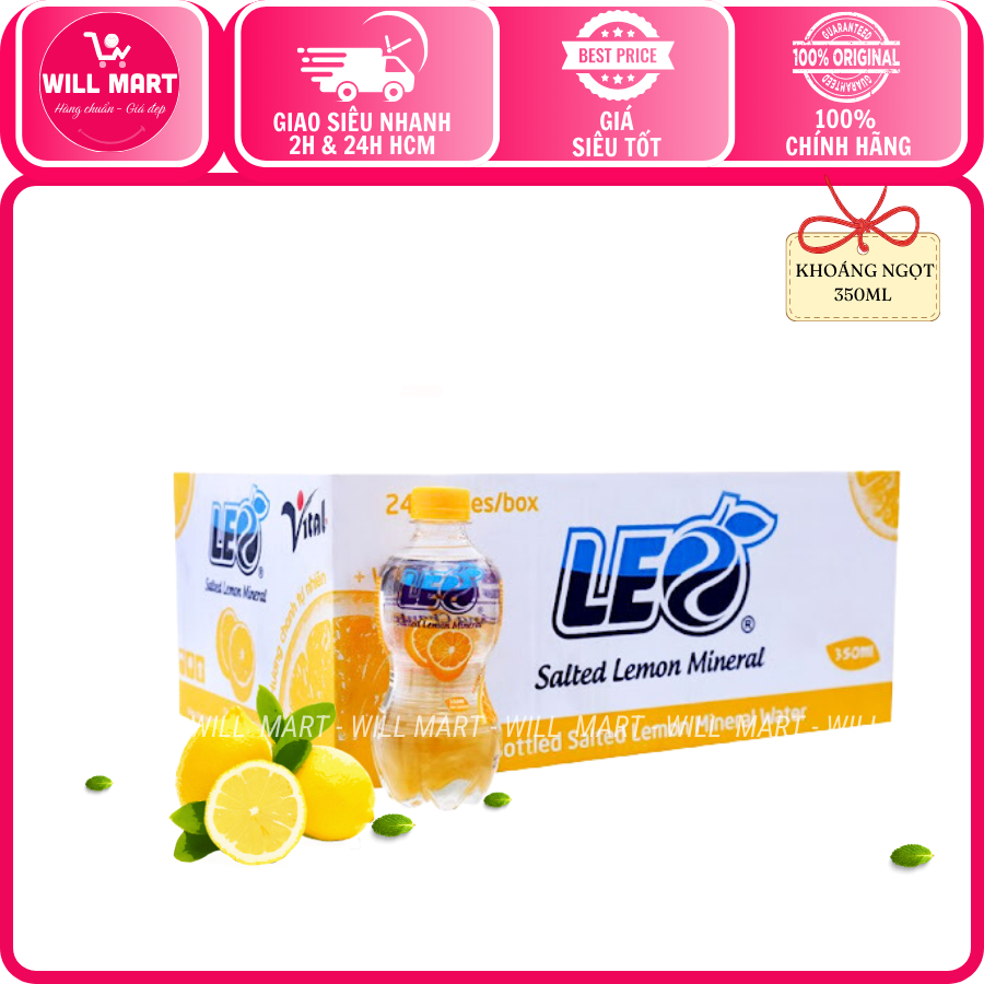 [Hỏa Tốc HCM] [Thùng 24 chai & Lốc 6 chai] Nước khoáng LEO có ga vị ...
