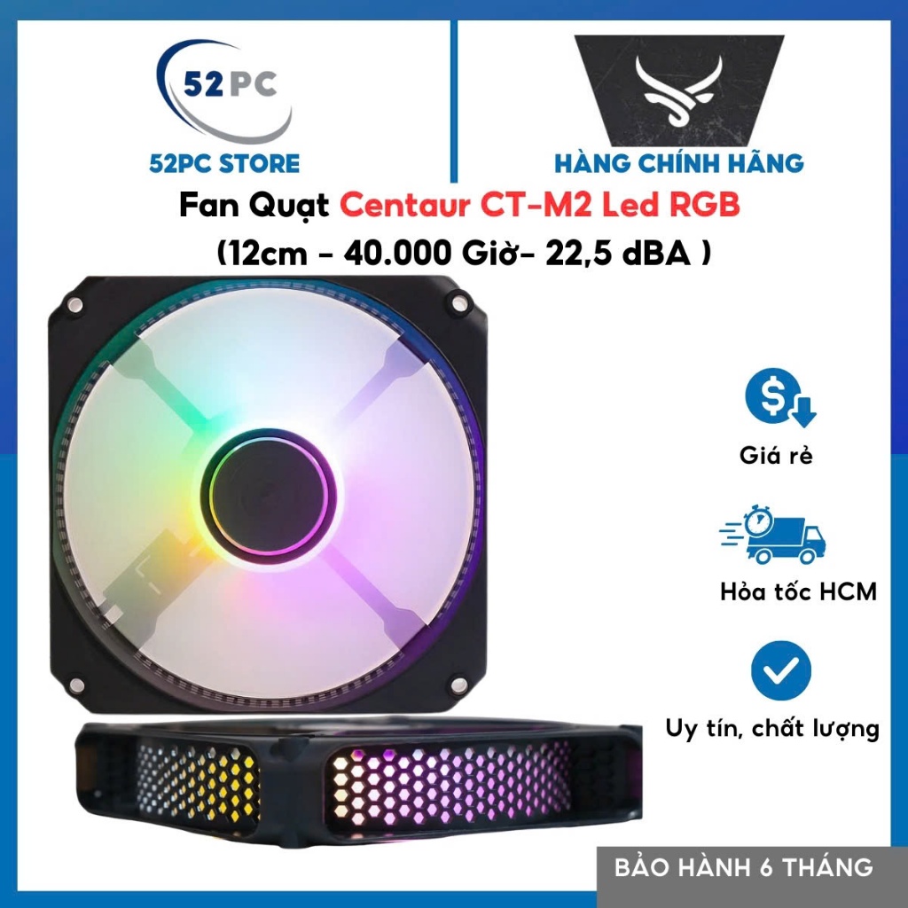 Quạt tản nhiệt, Fan Case Led CENTAUR M2 Đen- cắm nguồn trực tiếp-NEW BH ...