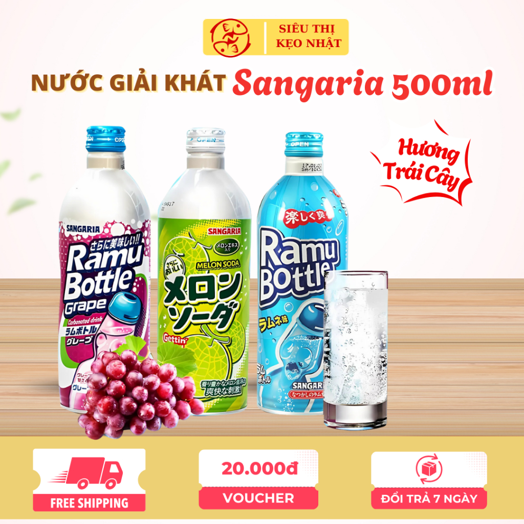 Nước Giari Khát Sangaria Nhật Bản 500ml - Soda Nhập Khẩu Chính Hãng ...