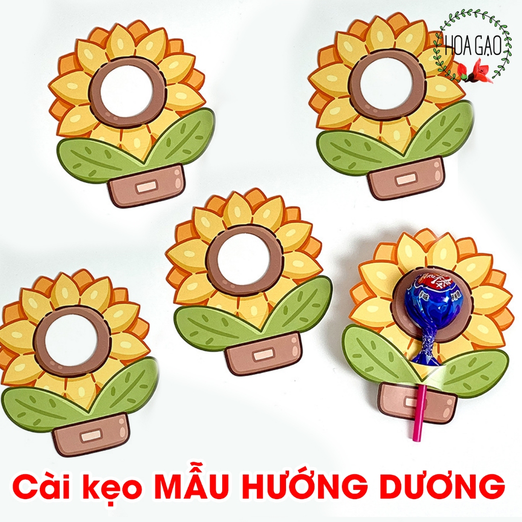 Hoa kẹo mút giỏ kẹo mút giấy cài kẹo mút Tết 2026 HOA GẠO bó hoa kẹo ...