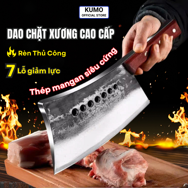 Dao Chặt Xương KUMO Chăt Gà Vịt Băm Thịt Chất Liệu Thép Mangan Bền Bỉ ...