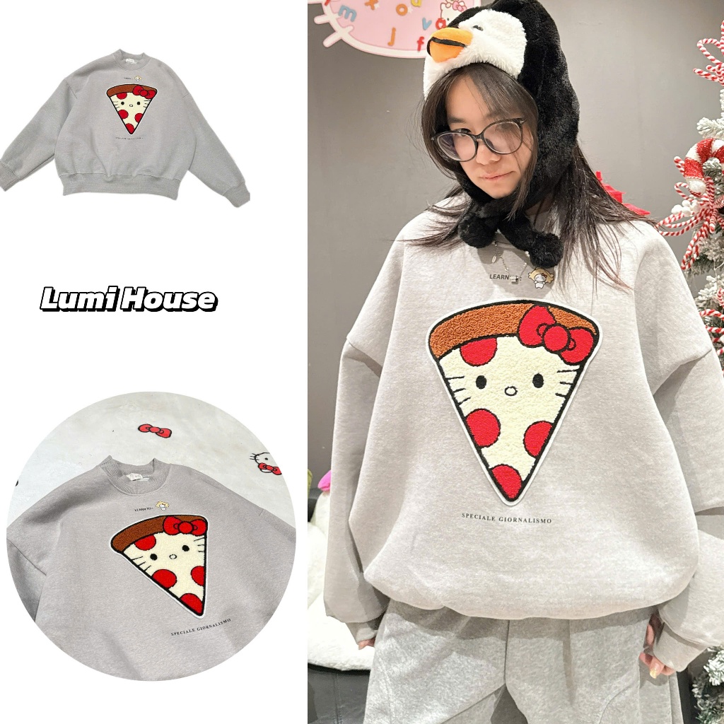 LUMI HOUSE ÁO SWEATER CỔ TRÒN CHẤT LIỆU NỈ HAI LỚP DÀY DẶN FORM RỘNG ...