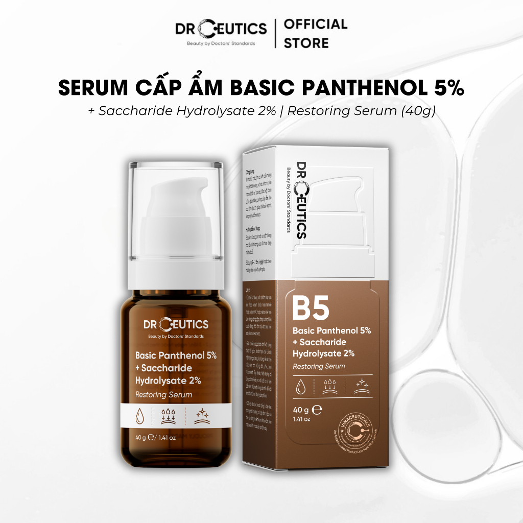 DrCeutics Serum Phiên Bản Nâng Cấp Basic Panthenol 5% & Saccharide ...