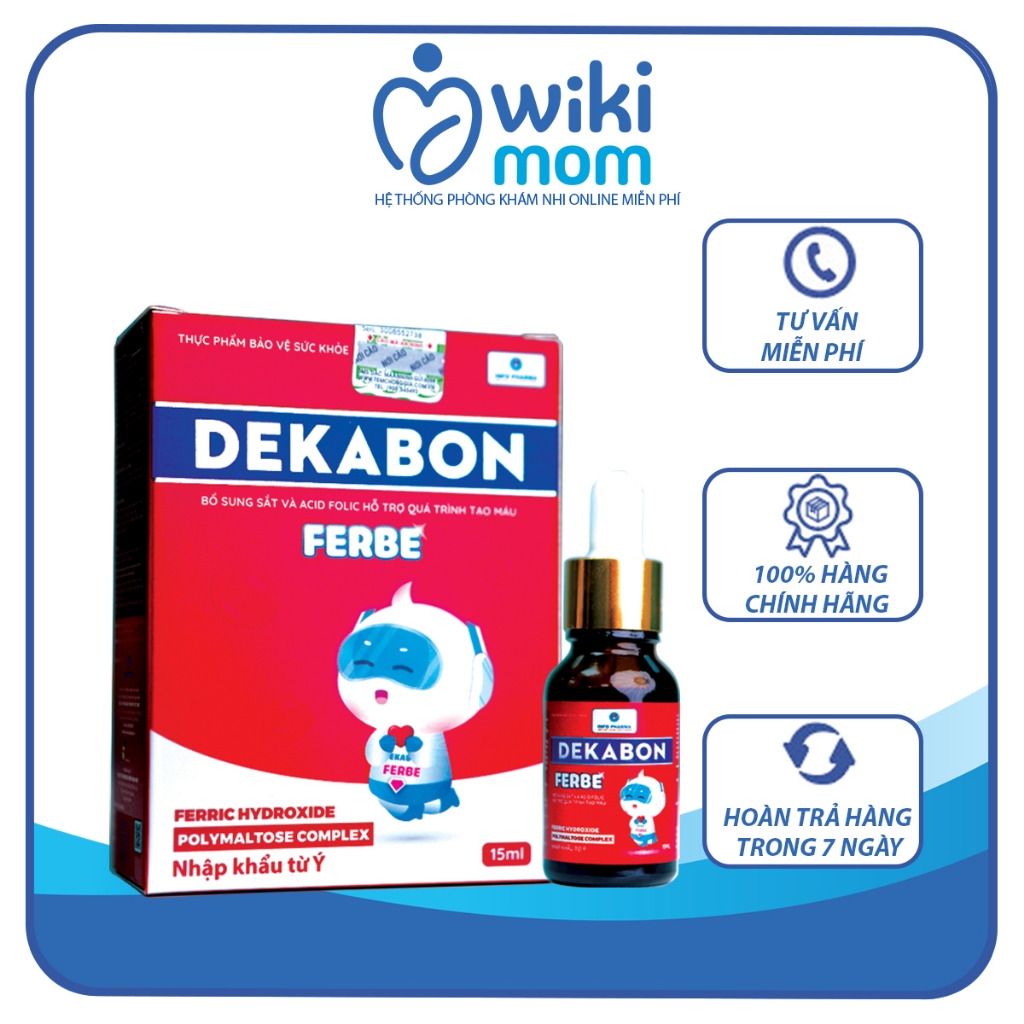 DEKABON FERBE hộp 15ml, giúp bổ sung sắt cho trẻ, ngăn ngừa thiếu máu ...