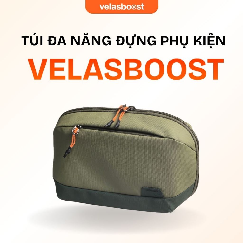 Túi đa năng cầm tay Velasboost, Vải Polyester, Nhiều ngăn, Chống nước ...