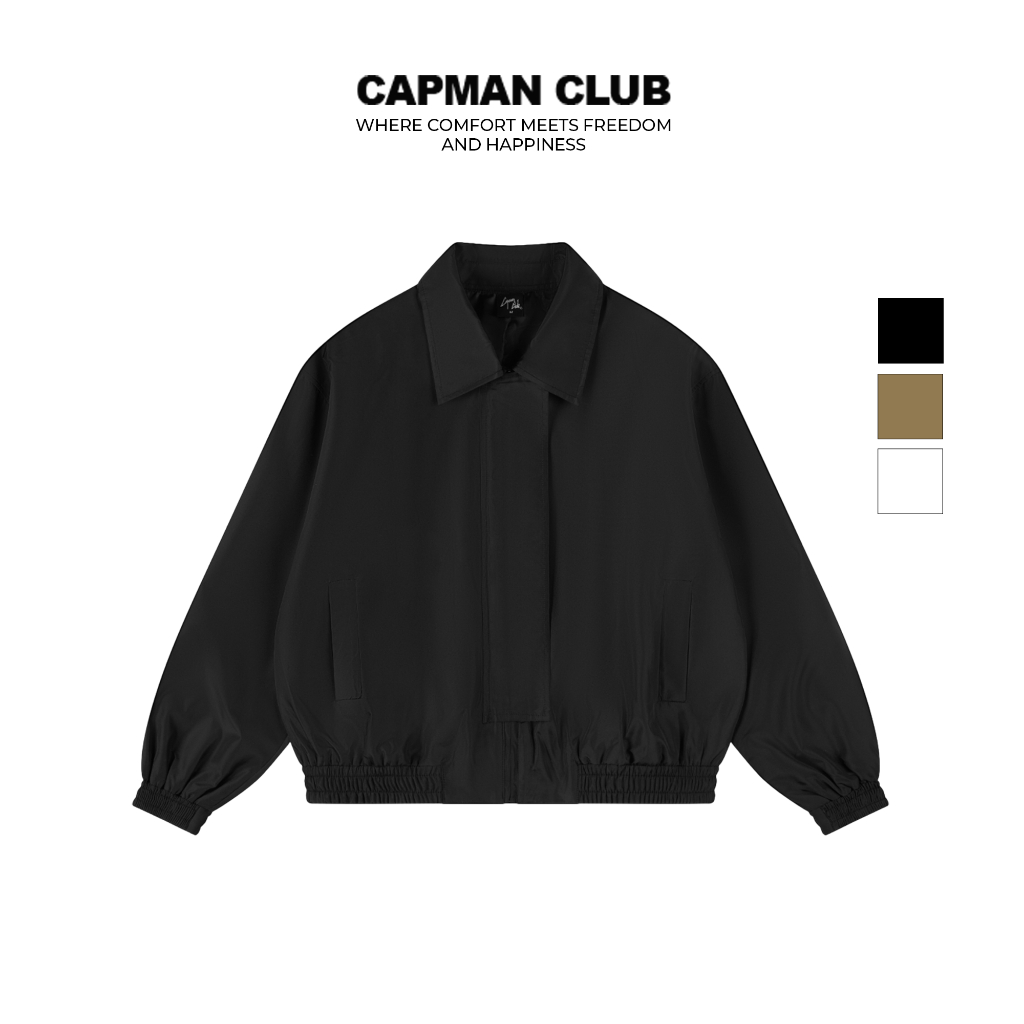 Áo khoác nam phom Boxy vải dù BUCATI dáng ngắn CAPMAN CLUB, thiết kế đơn giản mặc layer siêu đẹp ...