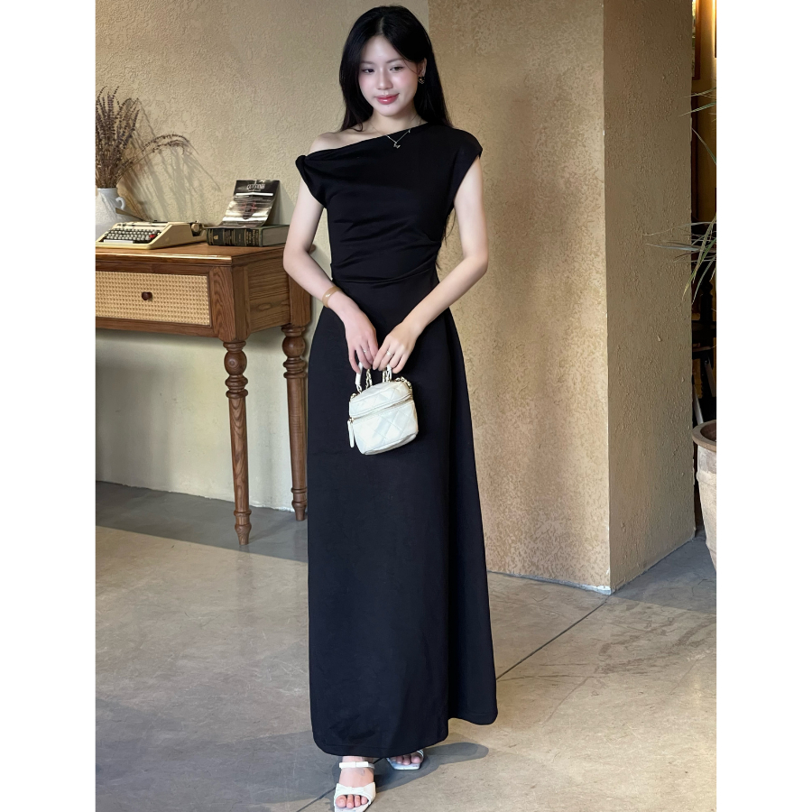 @beatrix_Váy/Đầm trễ vai Jade dáng dài chất thun mềm cao cấp phong cách ...