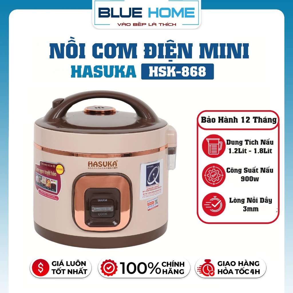 NỒI CƠM ĐIỆN HASUKA HSK-868 PLUS, Lòng Nồi Dầy Dặn, Chống Trầy Xước ...