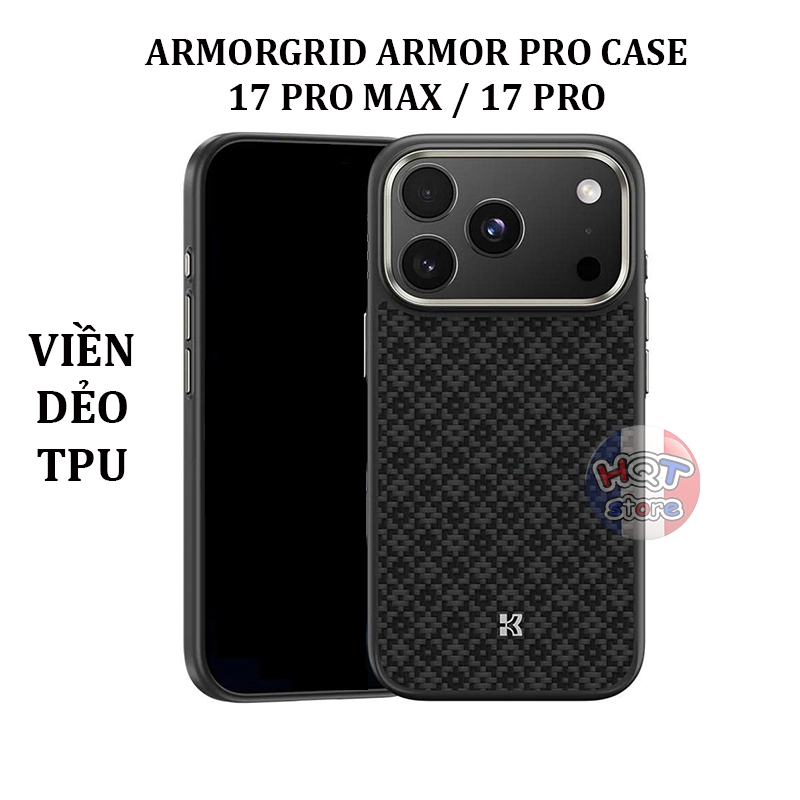 Ốp lưng sợi carbon Benk$ ArmorGrid ArmorPro Y2 Case cho IP 17 Pro Max ...