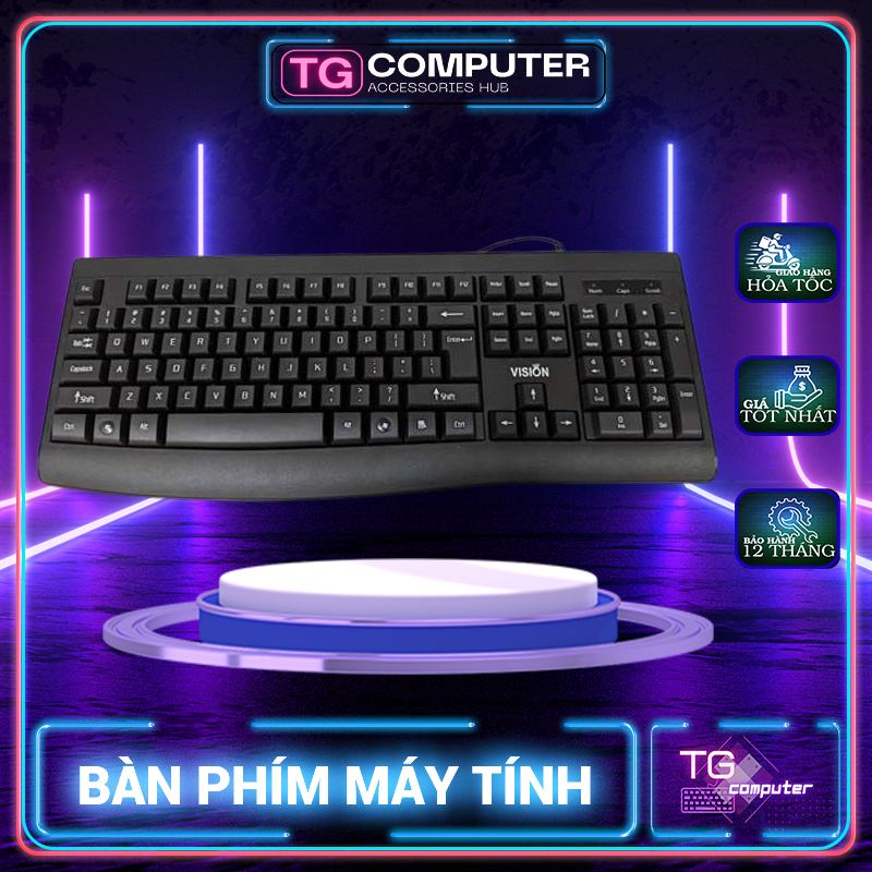 Bàn phím máy tính retro có dây màu đen làm việc văn phòng - bàn phím ...