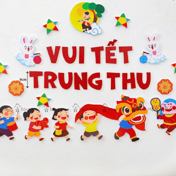 [TRUNG THU] Set Dán Tường Trang Trí Tết Trung Thu - Vui Tết Đoàn Viên ...