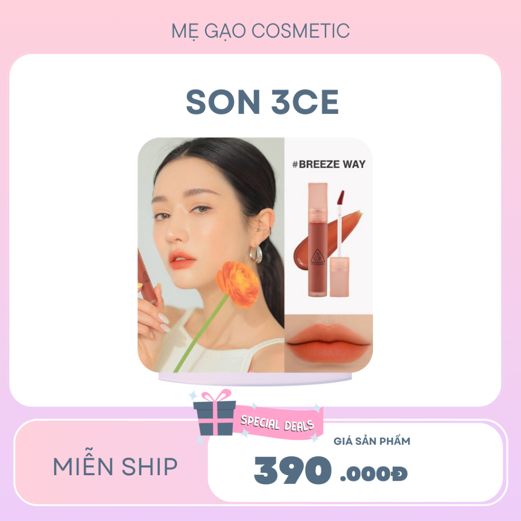 Son Kem 3CE Blur Water Tint #Breeze Way | Shopee Việt Nam