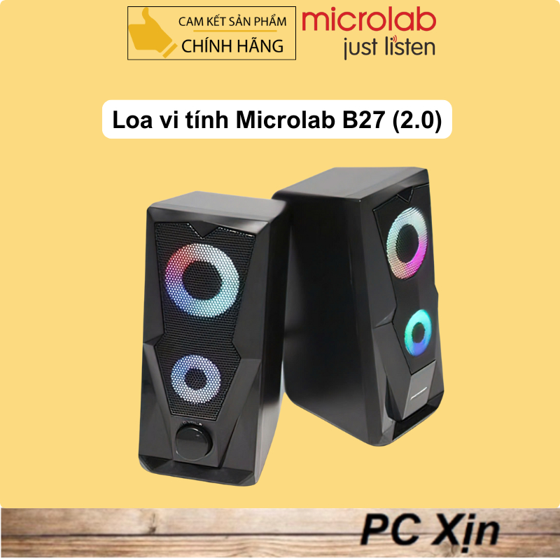 Loa máy tính Microlab B27 jack 3,5mm | Shopee Việt Nam