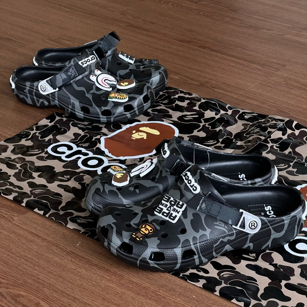 Dép Crocs Bape với 4 phối màu Camo nổi bật cho mùa hè | Shopee Việt Nam
