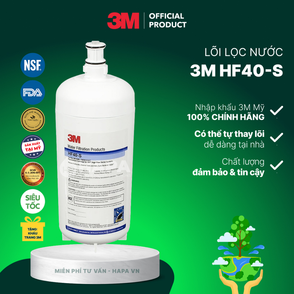 Lõi Lọc 3M HF40-S Chính Hãng 3M Mỹ - Thay Cho Máy ICE140-S BREW120-MS ...