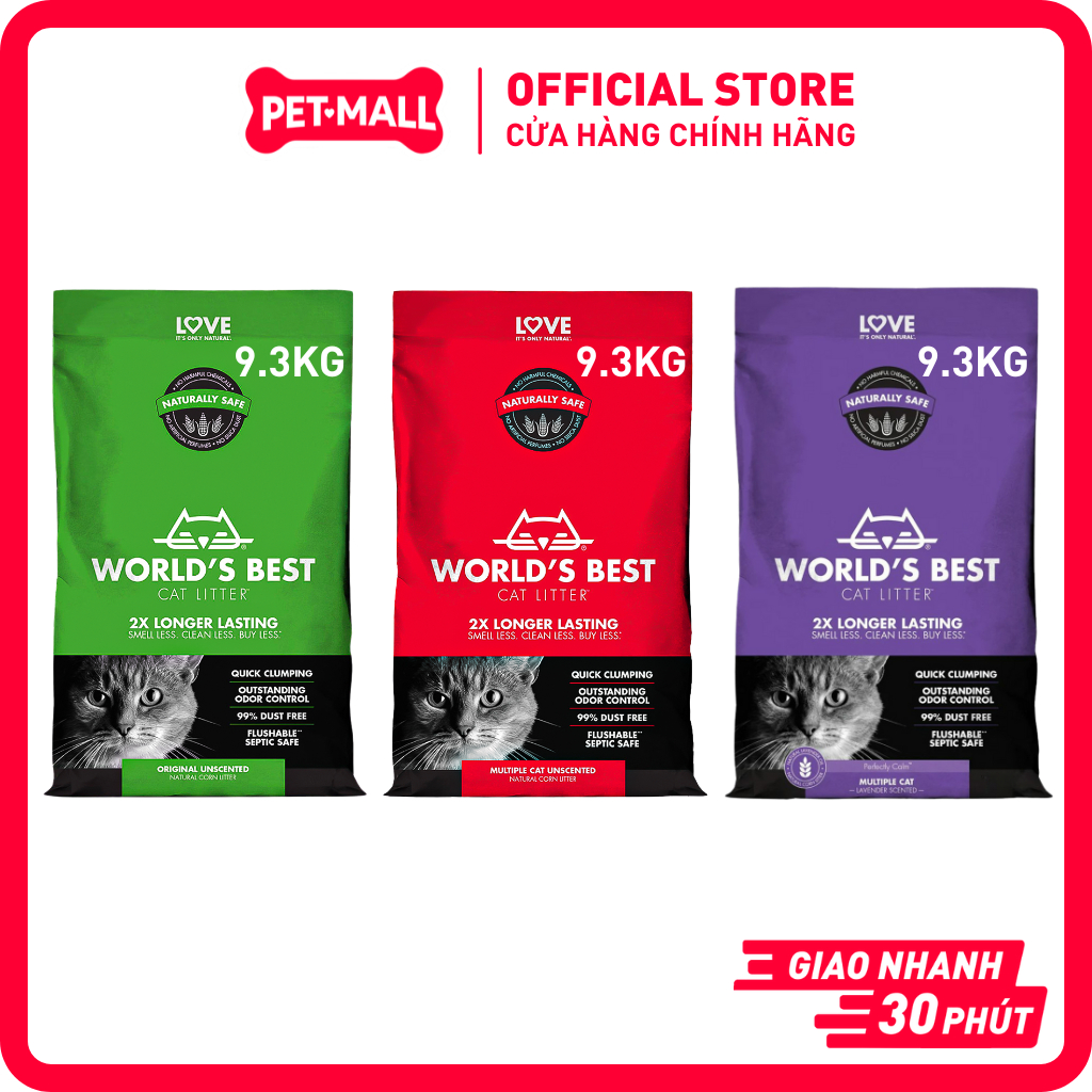 9.3KG - Cát vệ sinh mèo World's Best Multi-Cat Corn Cat Litter - Hữu cơ ...