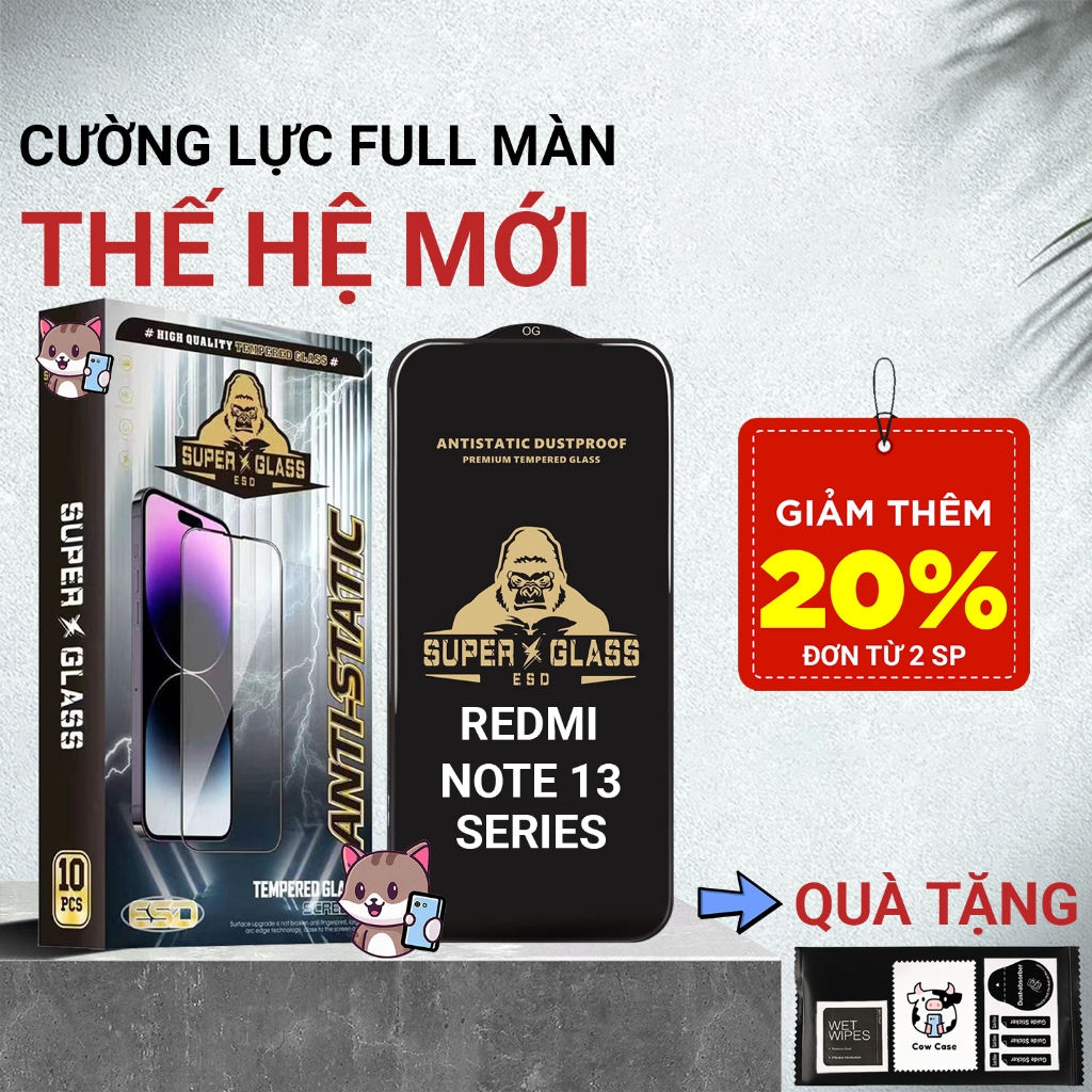 Cường lực Redmi Note 13 Pro, Note 13 4G/5G Meocase full màn | Miếng ...