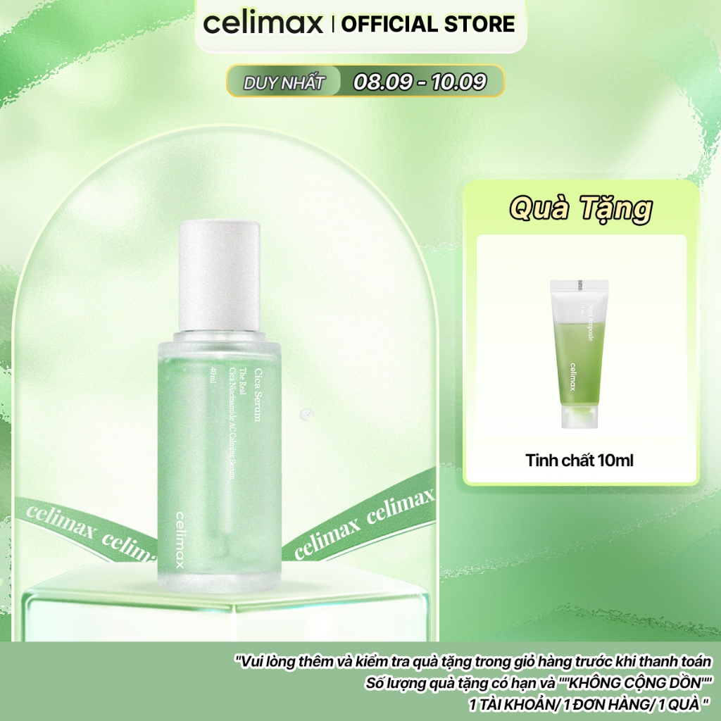 Serum Hỗ Trợ Phục Hồi, Dưỡng Sáng Celimax Rau Má The Real Cica Niacinamide 40ml | Shopee Việt Nam