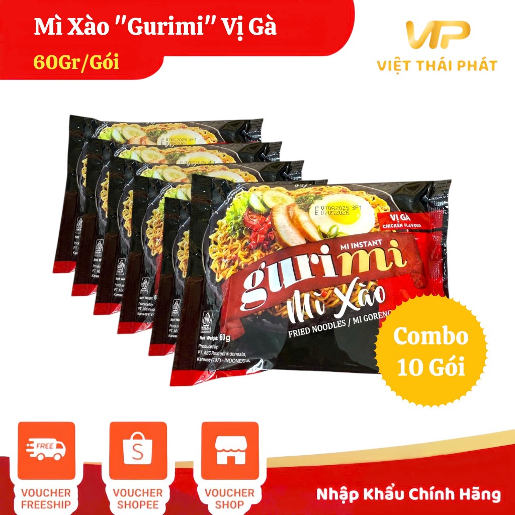 [ Combo 10 gói ] mì xào Gurimi vị gà - Đậm Chất Indo | Việt Thái Phát ...