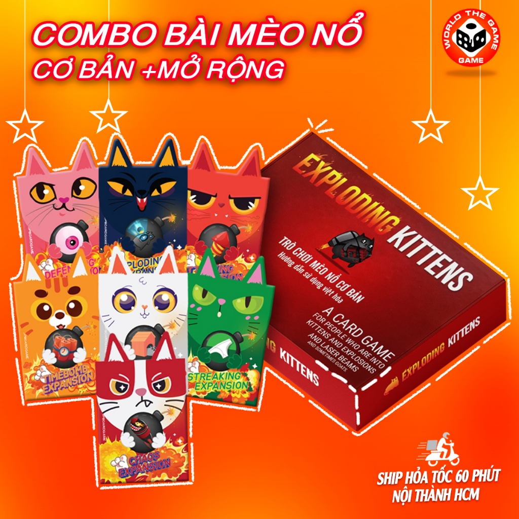 Combo Bài Mèo Nổ + full 8 Bản Mèo Nổ Mở Rộng Tiếng Việt exploding ...