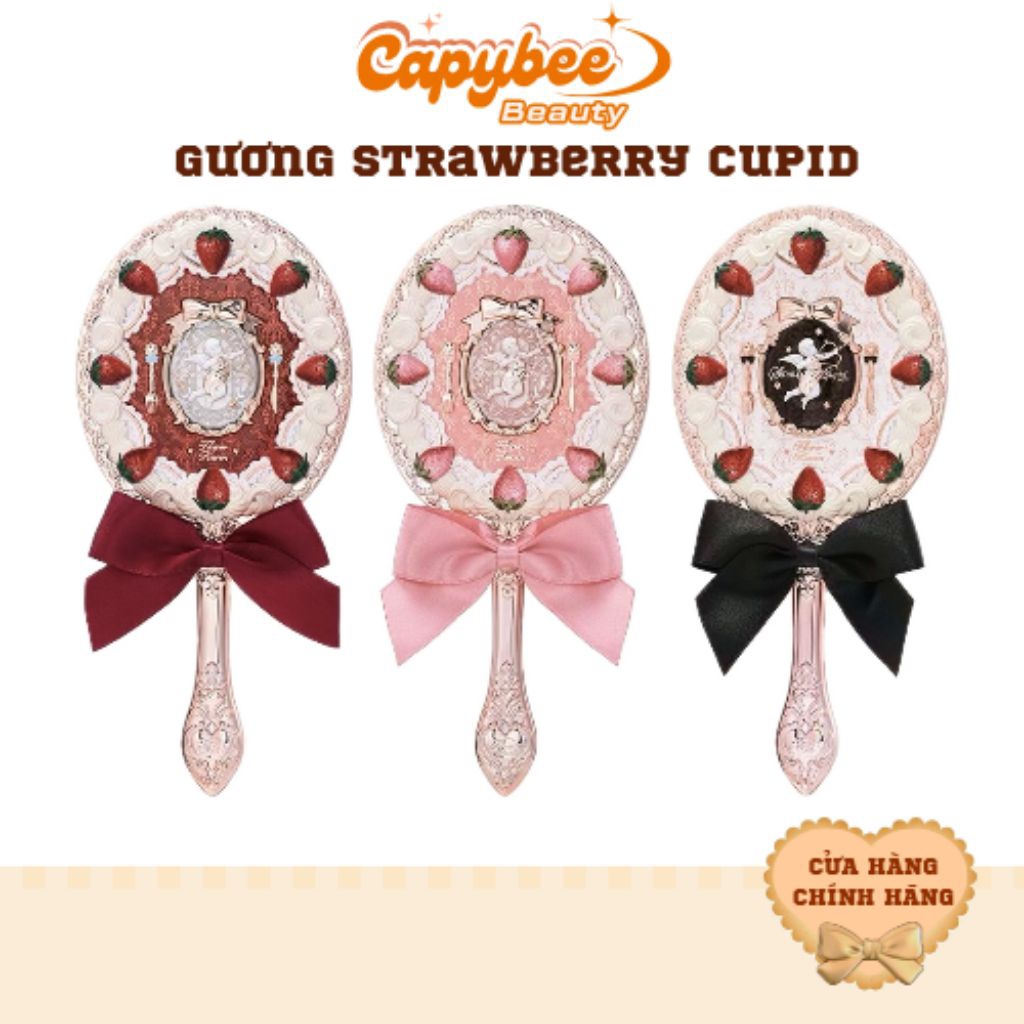 [CÓ SẴN] Gương Cầm Tay Flower Knows Strawberry Cupid | Shopee Việt Nam
