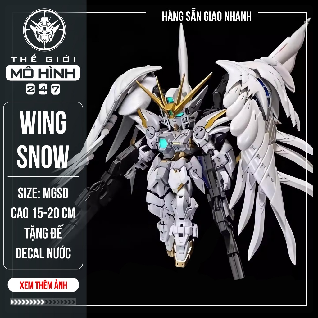 Mô hình lắp ráp MGSD WING SNOW WHITE XXXG-00YSW Lint (Tặng đế + Decal ...
