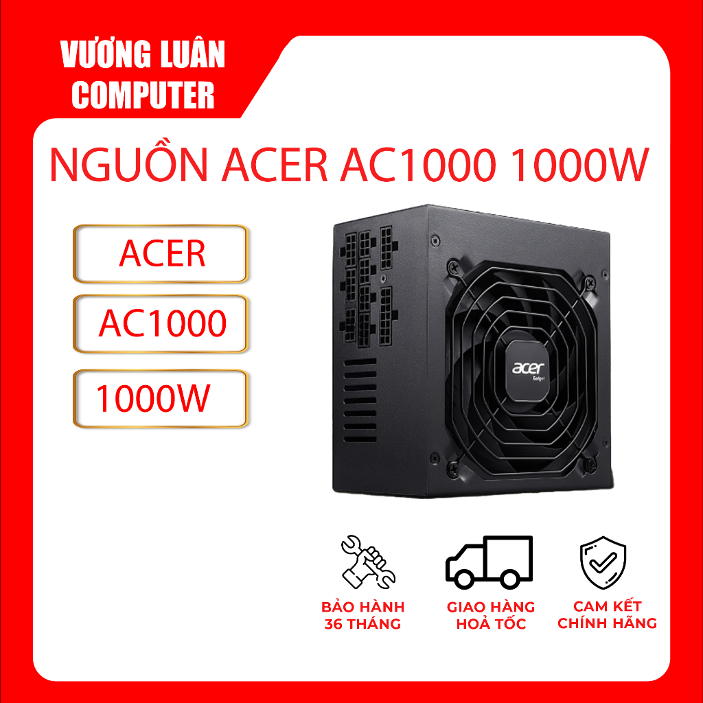 Nguồn ACER AC1000 PCIe 5.0 1000W Full Modular bảo hành 3 năm | Shopee ...